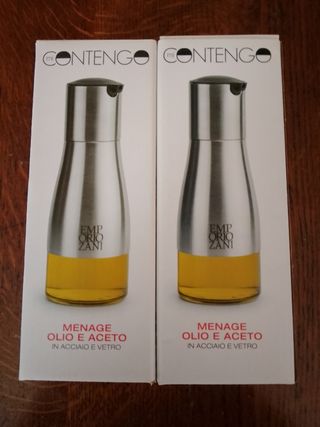 coppia contenitori per olio ed aceto