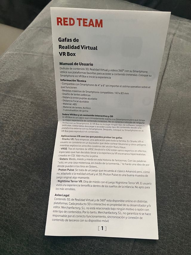 Gafas De Realidad Virtual Nuevas De Segunda Mano Por 10 Eur En Leganés