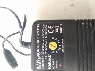 trasformatore 12v cc uscita 7,5-9v-1,5-3-4,5-6volt