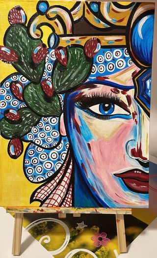 Quadro dipinto a mano, acrilico su tela.