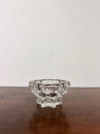 Portacandele in cristallo.