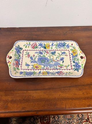 Vassoio in ceramica inglese dipinta di Mason's.