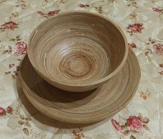 Ciotola più piatto di bambù