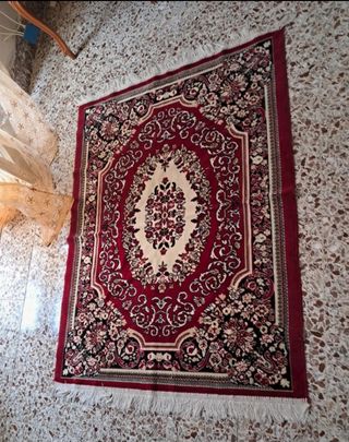 tappeto Vintage Bordeaux lana e viscosa