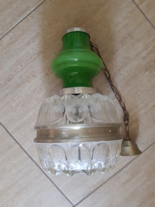 lampadario vintage vetro colorato cristall anni 60