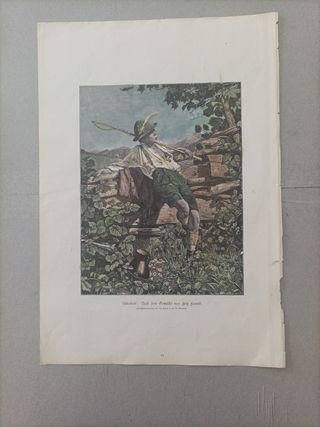 Pastorello Stampa antica fine 800