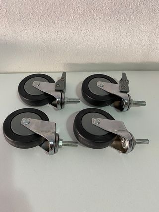 Set 4 rotelle in gomma per mobile