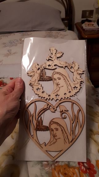 lotto di 2 serigrafie in legno