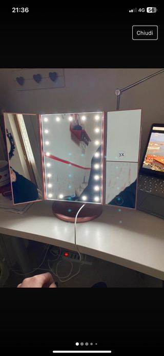 Specchio make-up con luci