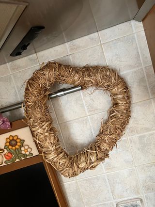 Cuore di paglia decorazione style romantico