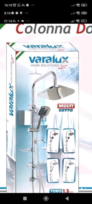 colonna doccia completa in acciaio inox