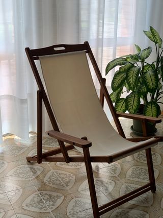 Poltrona pieghevole da esterno.