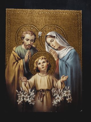 Tavola fondo oro Sacra Famiglia Bellazzi