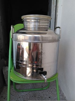 Bidone inox per olio alimentare