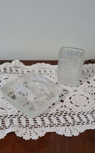 Set in vetro spesso lavorato