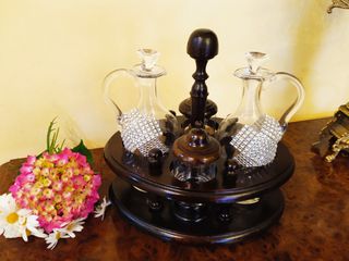 servizio Condimento Cristallo legno vintage bellis