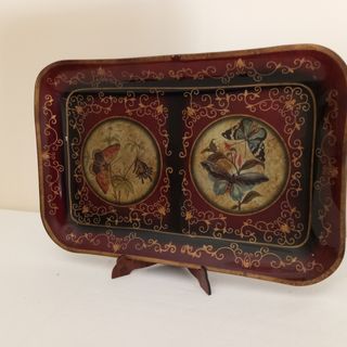 vassoio Tyffani in vetro decorato