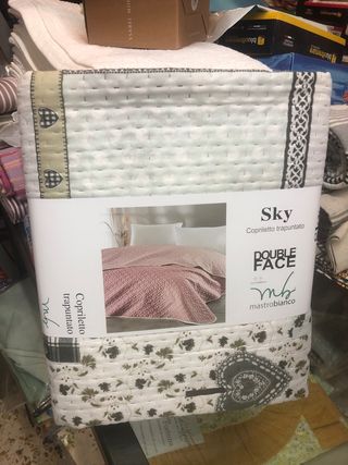 Trapuntino matrimoniale microfibra