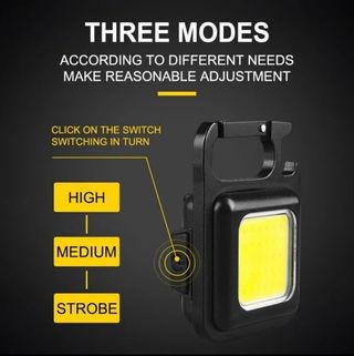 Torcia led cob portachiavi multifunzione