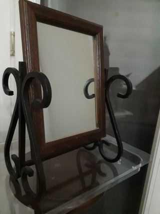 specchio da tavolo ferro battuto orientabile