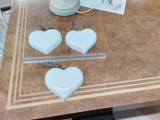Set 3 cuori in porcellana shabby chic COQD'OR