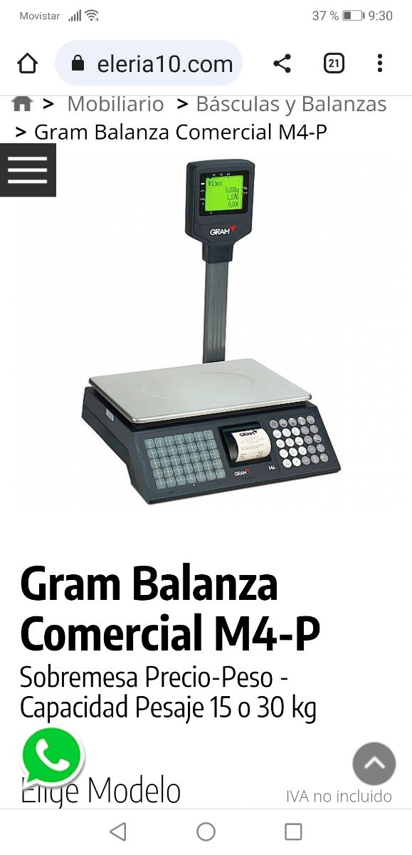 balanza comercial GRAM M4 de segunda mano por 525 EUR en Badalona en WALLAPOP