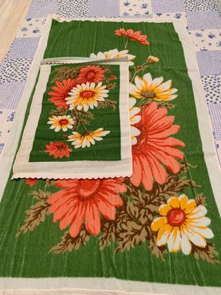 Asciugamani vintage in spugna