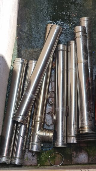 Canna fumaria acciaio inox 8 mt