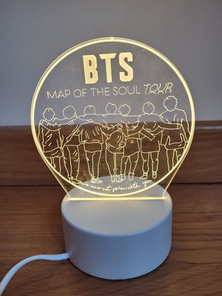 Fanmade BTS ON themed lamp / lampada LED colour