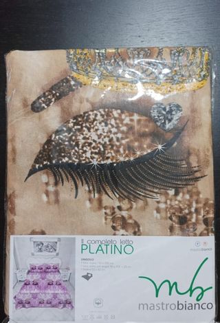 COMPLETO LENZUOLA LETTO SINGOLO "mastro bianco".