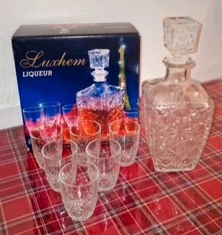 Set liquore nuovo 6 bicchieri e bottiglia