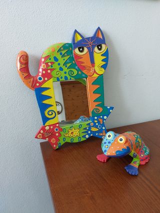 specchio+soprammobile in legno