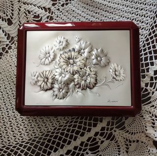 Porta gioie in argento 925 e mogano