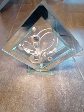 Portafiori soprammobile trasparente cristallo