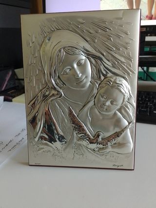 quadro in argento e legno