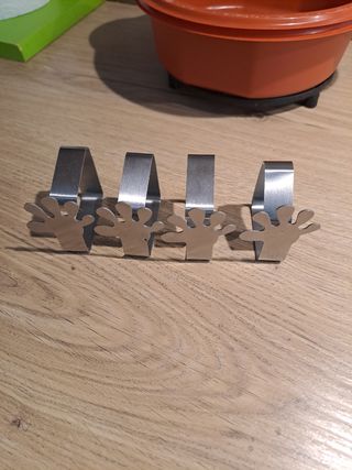 set 4 clip in acciaio