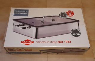 Teglia da forno in acciaio e vetro