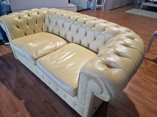 divano chesterfield vera pelle 2 posti