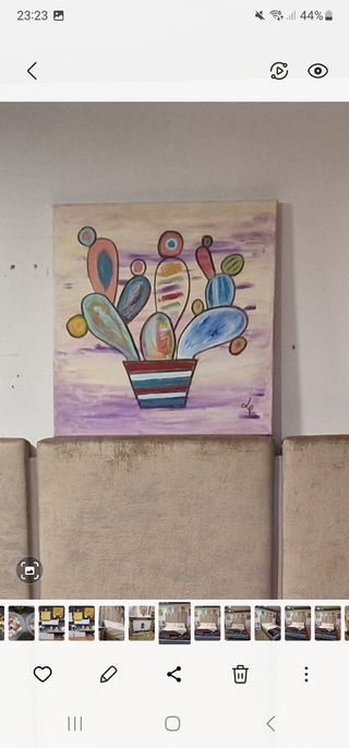 quadro vaso di fico d'india