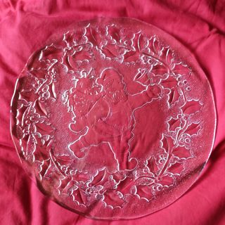 grande piatto torta / panettone vintage natalizio