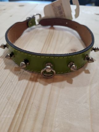 collare cuoio borchie