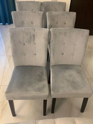 Sedie da pranzo in velluto