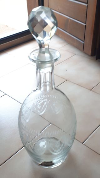 Bottiglia porta liquore vintage cristallo Boemia