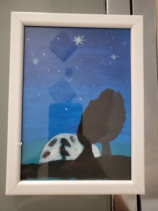 quadro con cornice bianca