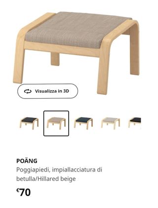 Grande pouf poggiapiedi Ikea vero legno nuovo