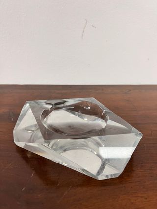 Posacenere in vetro di murano trasparente