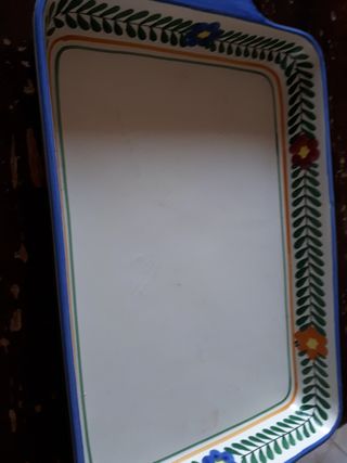 teglia in ceramica decorata