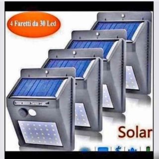 4 PZ FARETTI 30 LED LUCE FREDA