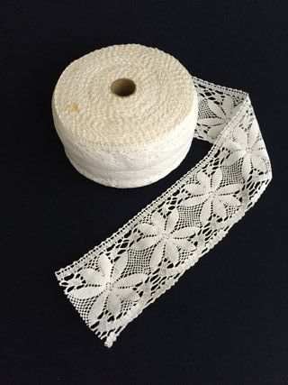 Rotolo Bobina di pizzo bianco Merceria