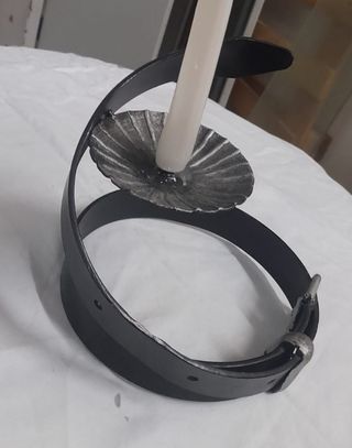 portacandele artistico in ferro battuto